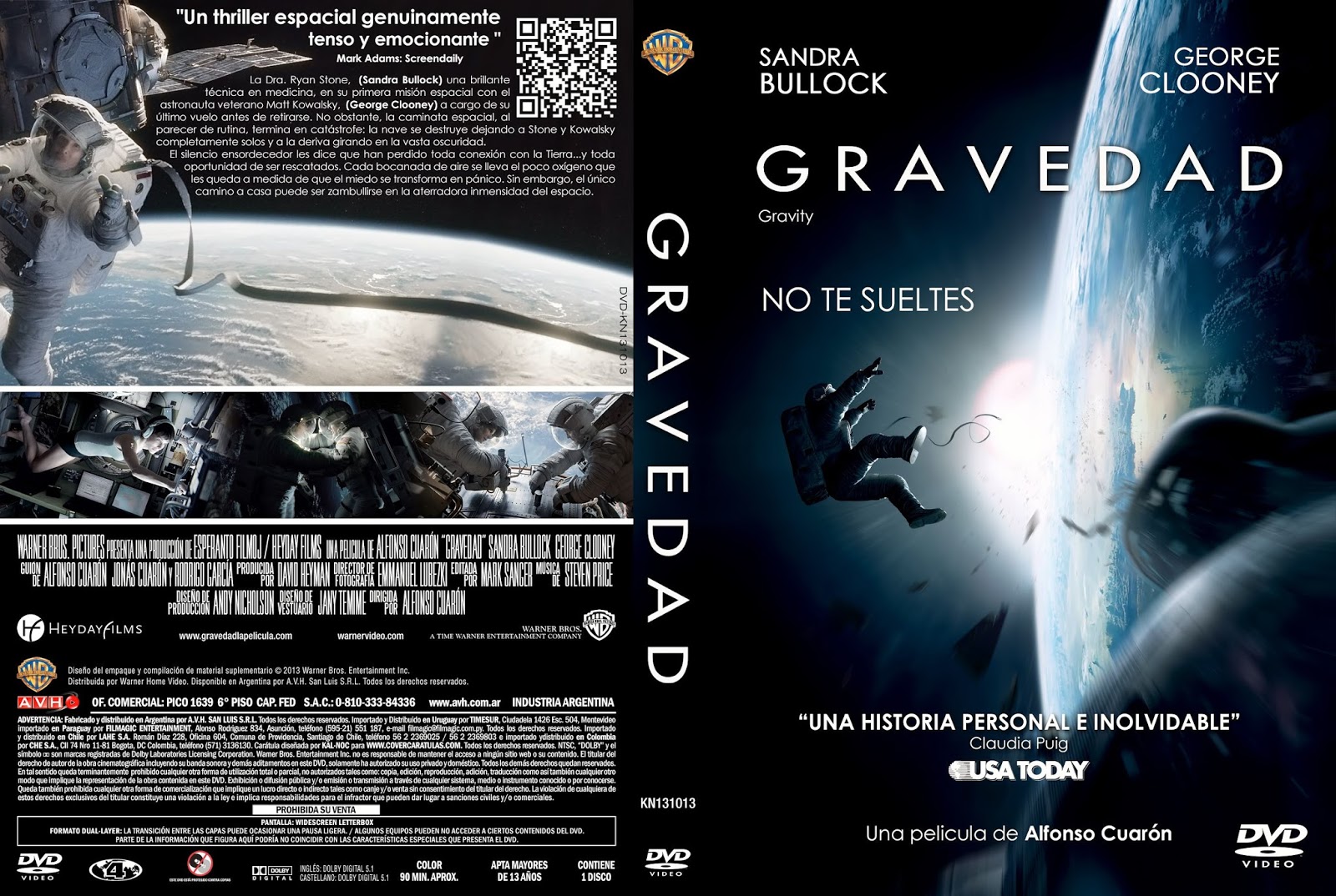 PB | DVD Cover / Caratula FREE: GRAVITY - DVD COVER 2013 ESPAÑOL (*)